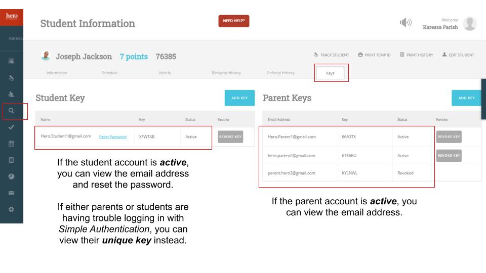 Hero - Troubleshooting Student and Parent Accounts – Hero