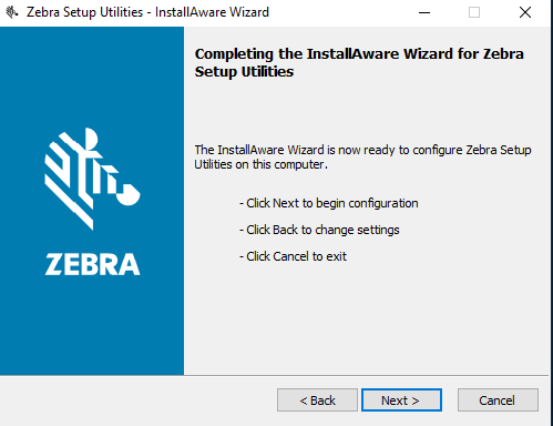 Installation of Zebra Setup Utilities for Windows – Hero